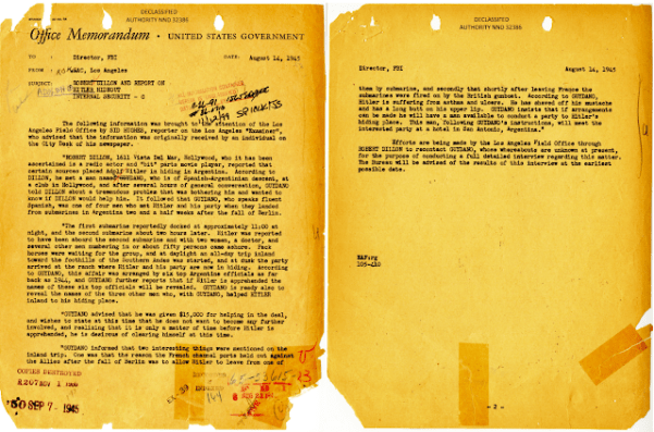 ODESSA: Based on FBI Documents & DNA Analysis, Hitler Escaped to ...